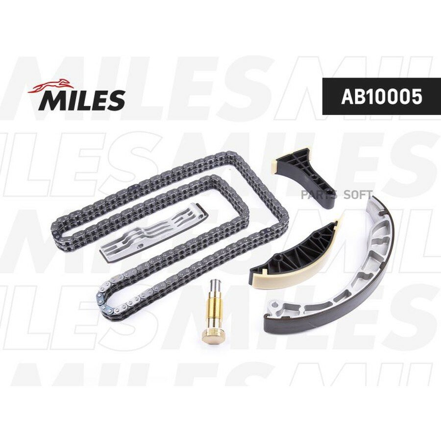 MILES AB10005 Комплект цепи ГРМ SSANGYONG D20 ACTYON/REXTON 06- без звездочек ()
