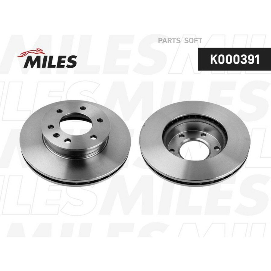 MILES K000391 Диск тормозной MERCEDES SPRINTER 06-/VW CRAFTER 06- передний вент. D=300мм. ()