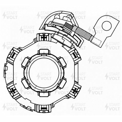 Узел щеточный стартера для а/м Mercedes-Benz C W204 (07-)/E W212 (09-)1.8T (Start-Stop), STARTVOLT VBS1528
