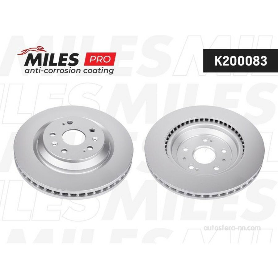 MILES K200083 Диск тормозной GEELY ATLAS PRO 19- перед. (с антикоррозионным покрытием)