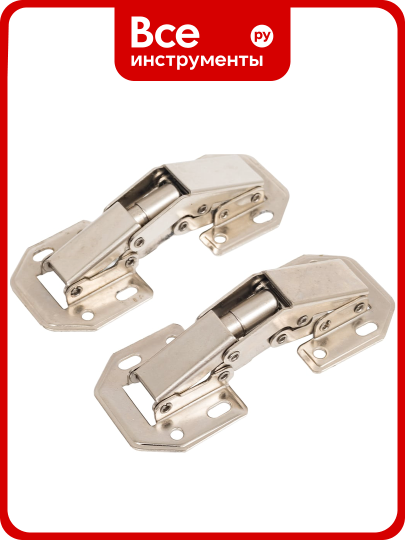 Петля мебельная StahlBuro 104х44 (большая) А-8 (8-шарнирная) 2шт, хром. без врезки