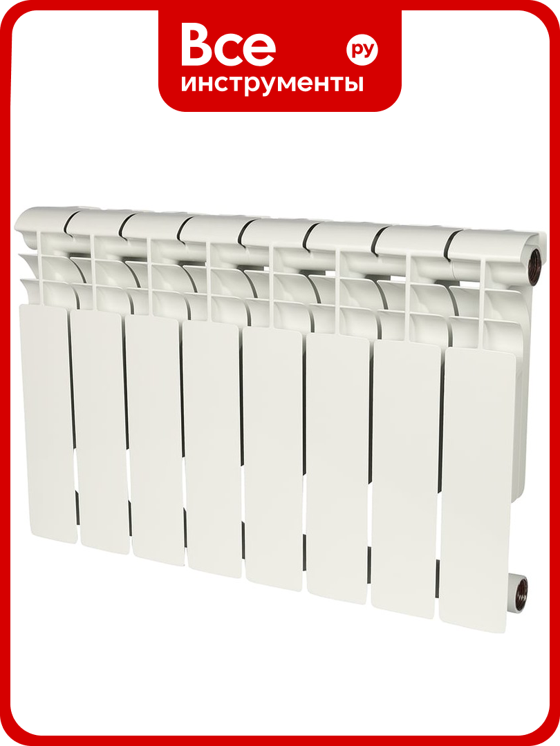 Биметаллический радиатор ROMMER Profi BM 350 BI350-80-80-130 8 секций RAL9016 86631, для организации частных