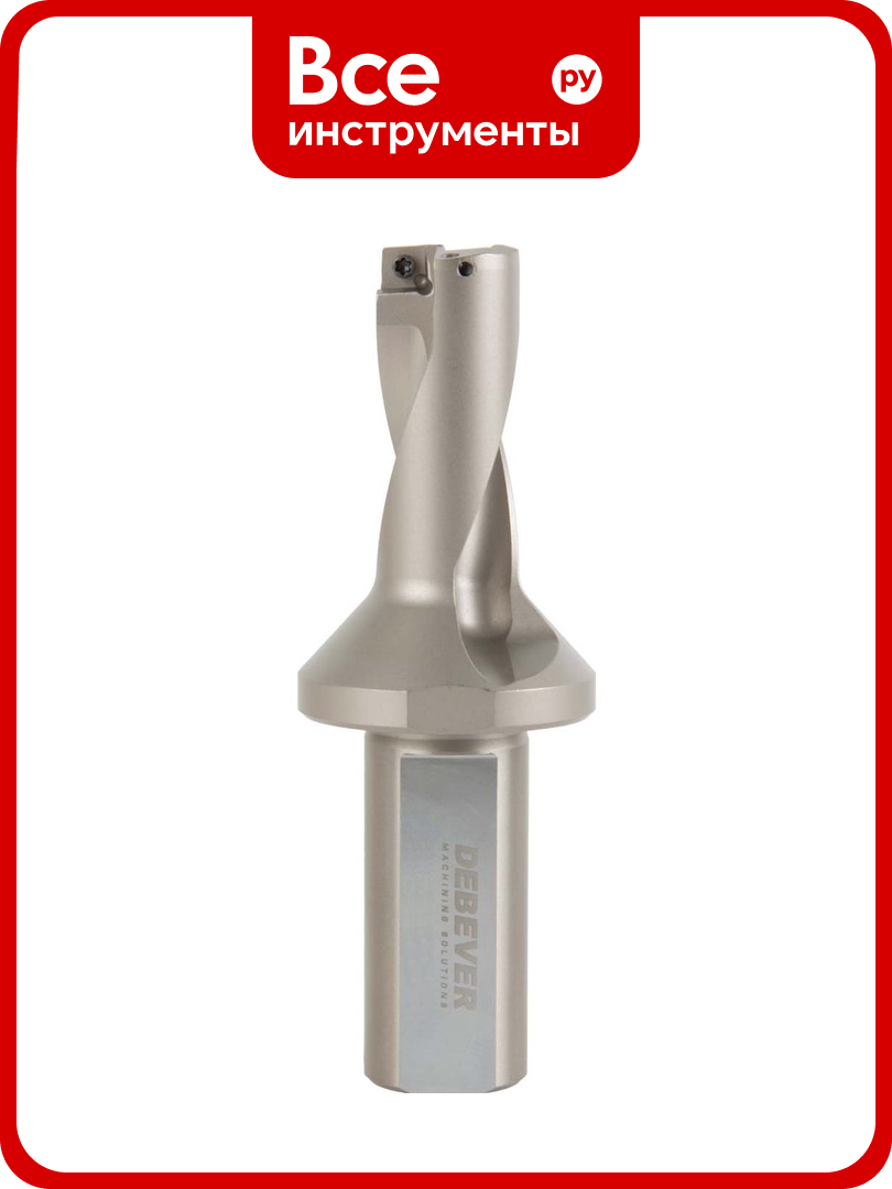 Корпус сверла 35.0 мм, 2D, W40, серия Standard Debever Machining Solutions DB-S-D2SP11350W40, канал для СОЖ без покрытий
