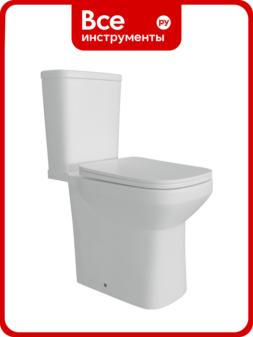 Напольный унитаз Teymi Kati безободковый, сиденье микролифт T40703 ЦБ-00267140