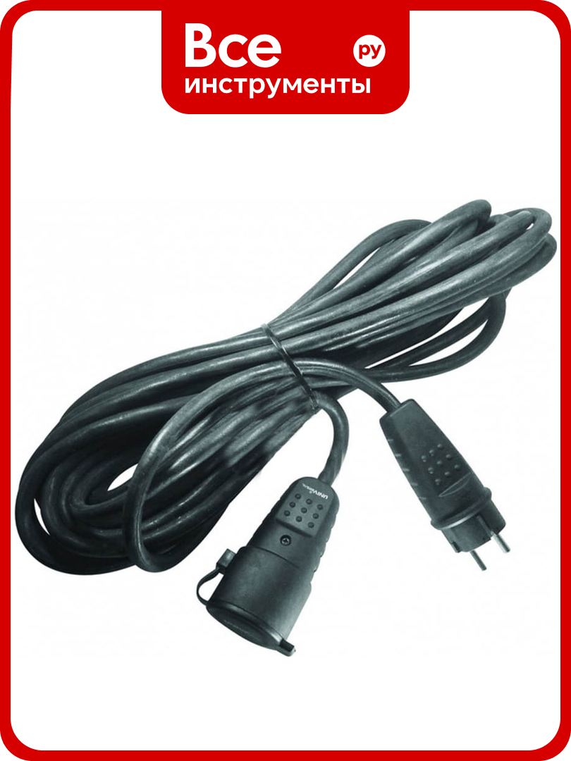 Силовой каучуковый удлинитель-шнур УШ-16 IP-44 КГ 3x1,5 10м UNIVersal 964U-7001
