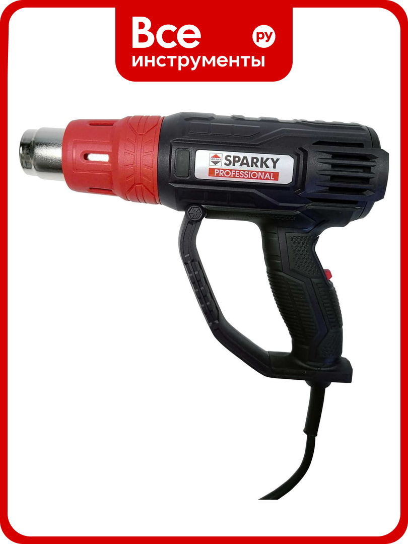 Термопистолет SPARKY HAG 2000E, пластиковый корпус, щеточный двигатель, режим холодной продувки, регулировка температуры