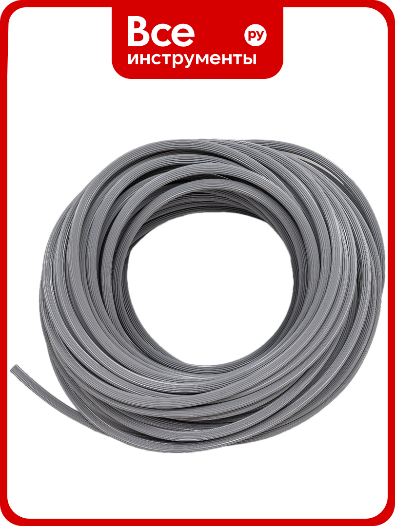 Шнур для москитной сетки Damos 5 мм, 20 м 100520 из гибкого PVC, серый цвет, совместим с системой профиля москитных