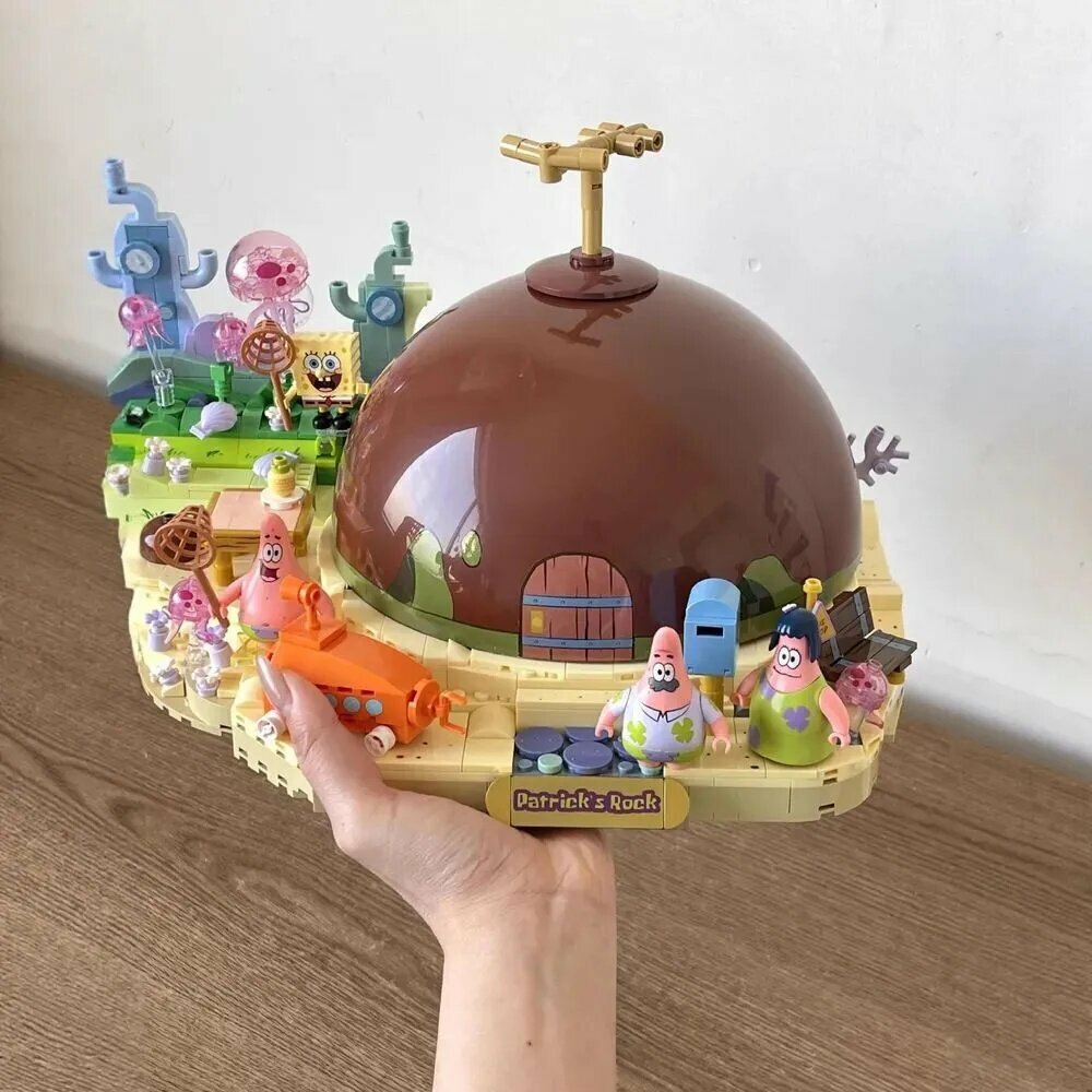 Конструктор BrickZone Губка Боб и Патрик: Каменный дом