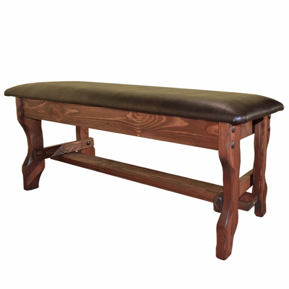 Лавка Крестьянка кожа/ткань,120х40х46 см