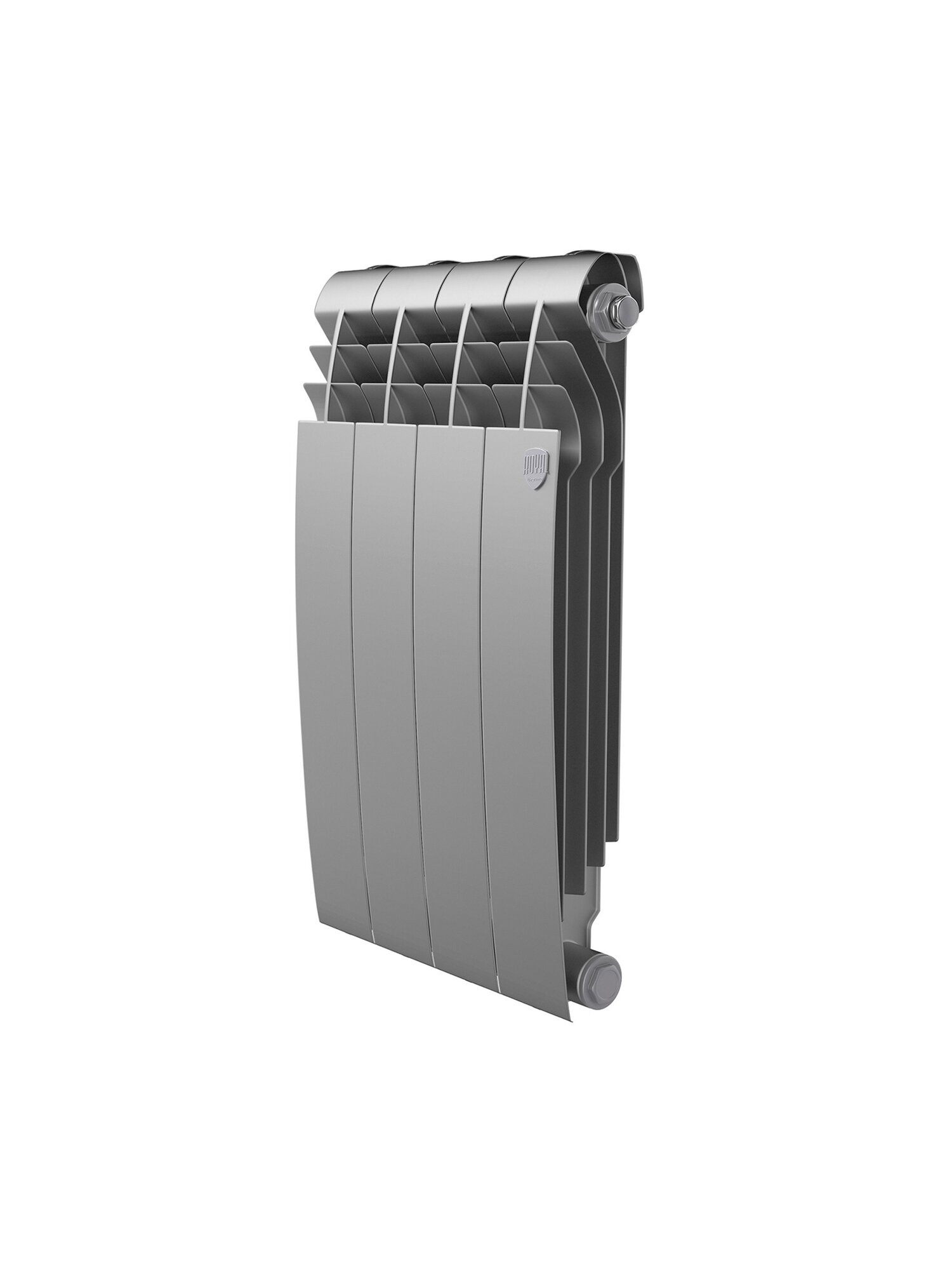 Радиатор биметаллический Royal Thermo BILINER B 500 Серебристый - 4 секц, Silver Satin (серебристый)