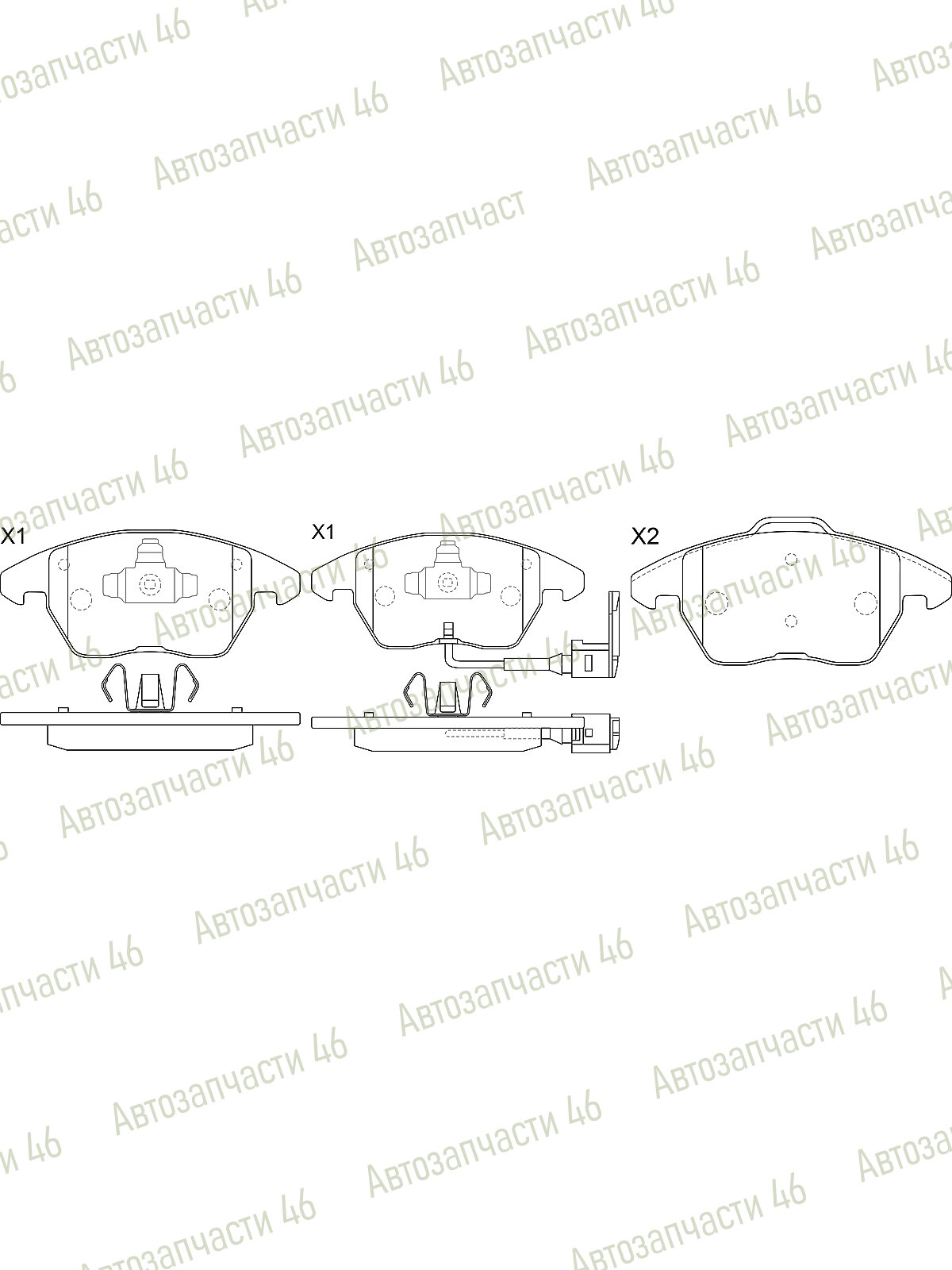 Колодки тормозные передние Шкода Йети Skoda Yeti 2009-2014 (2.0 TDI) 3C0698151C SB NAGAMOCHI
