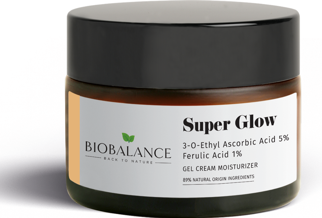 BIOBALANCE Гель-крем для лица с аскорбиновой кислотой 5% + феруловой кислотой 1% Super Glow 3-o-ethyl Ascorbic Acid 5% Plus Ferulic Acid 1% Gel Cream 200g
