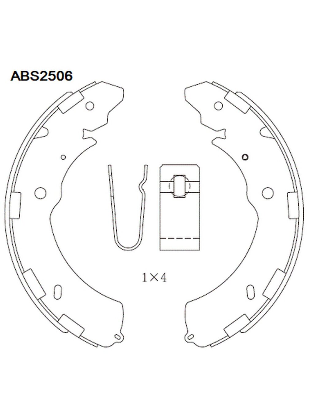 Колодки тормозные барабанные задние Allied Nippon ABS2506