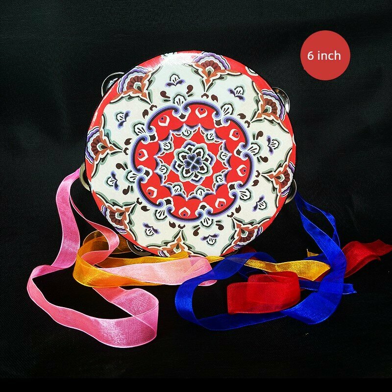 Погремушка Dunhuang Feitian tambourine Синьцзян-уйгурская погремушка стример с кисточками для танцев Орф ударный