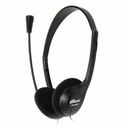 Ritmix Наушники проводные с микрофоном RH-512M, 3.5 мм, черный