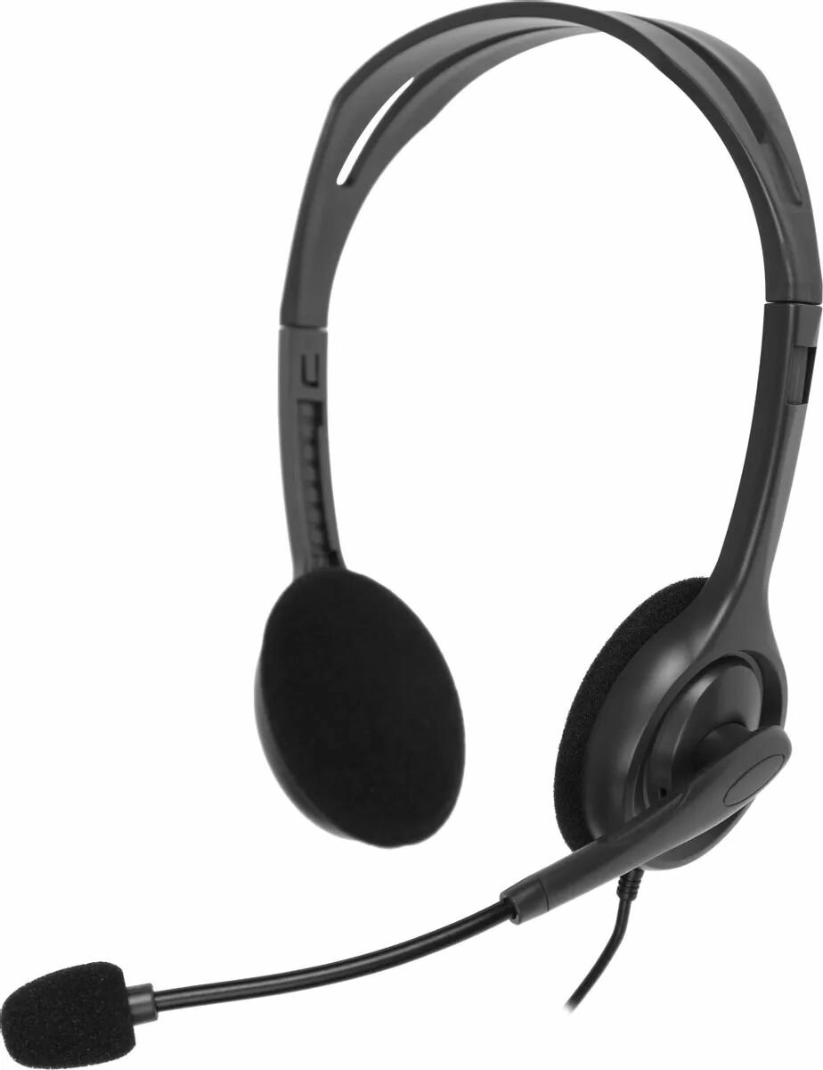 Logitech Stereo H 110 3.5 мм Игровые проводные наушники, с микрофоном, черные