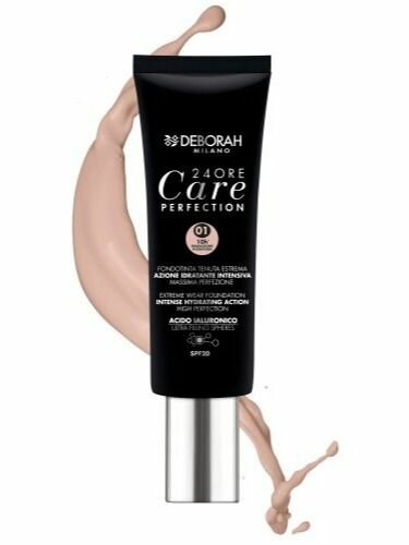 Deborah Milano Тональный крем для лица Тон 01 белоснежный 24ORE CARE PERFECTION EXTREME WEAR FOUNDATION Уход 30 мл