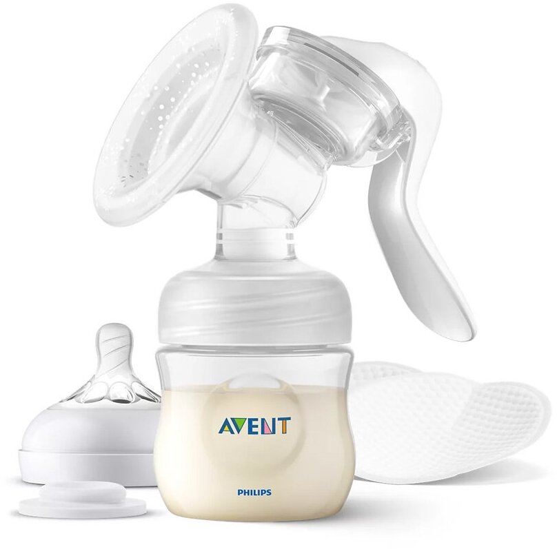 Молокоотсос ручной Natural Motion с бутылочкой для кормления Philips Avent SCF430/10