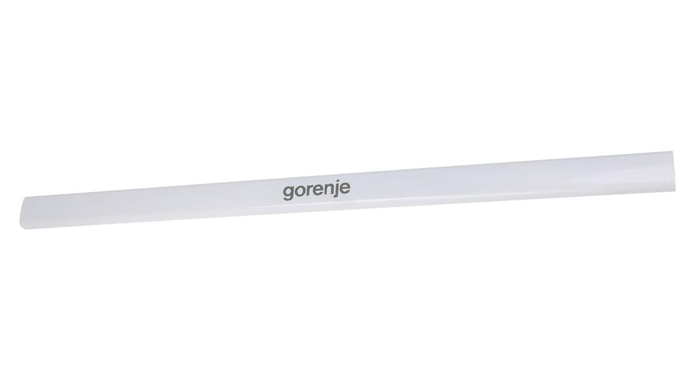 Металлическая ручка двери духовки Gorenje GECS5C70WA, GG5WF 878238 (длина 440мм, цвет: белый). Товар уцененный