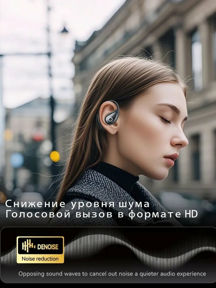 Oraimo Наушники беспроводные с микрофоном, Bluetooth, USB Type-C, черный матовый