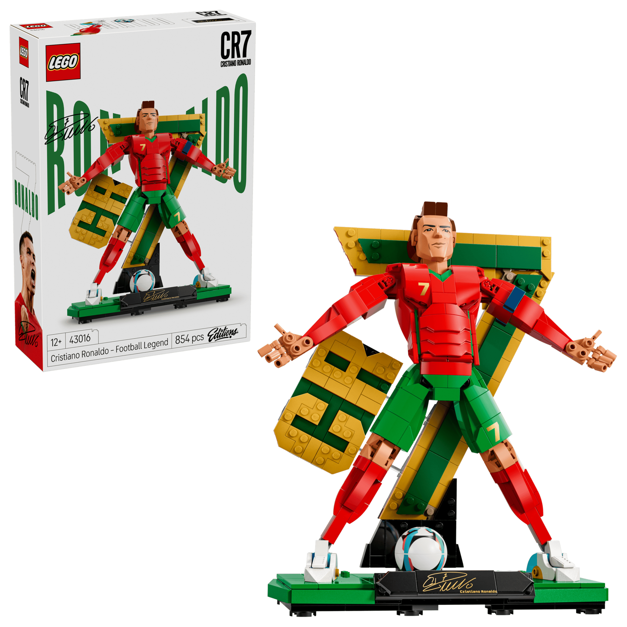 Конструктор LEGO Editions 43016 Криштиану Роналду легенда футбола, 854 дет.
