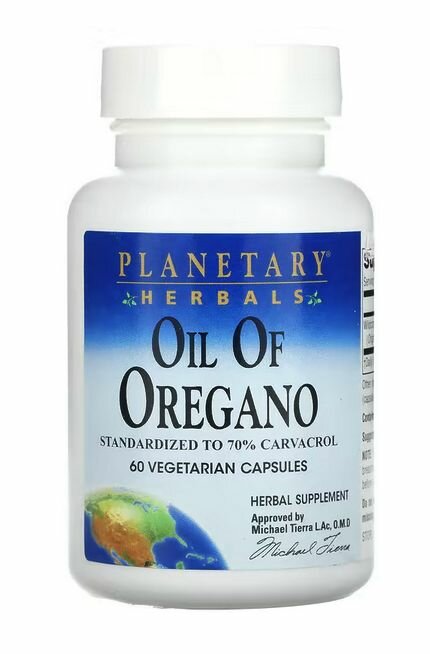 Масло орегано, 60 вегетарианских капсул , Planetary Herbals (США)