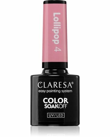 Лак для ногтей Claresa SoakOff UV/LED Color Lollipop, оттенок 4, 5 г