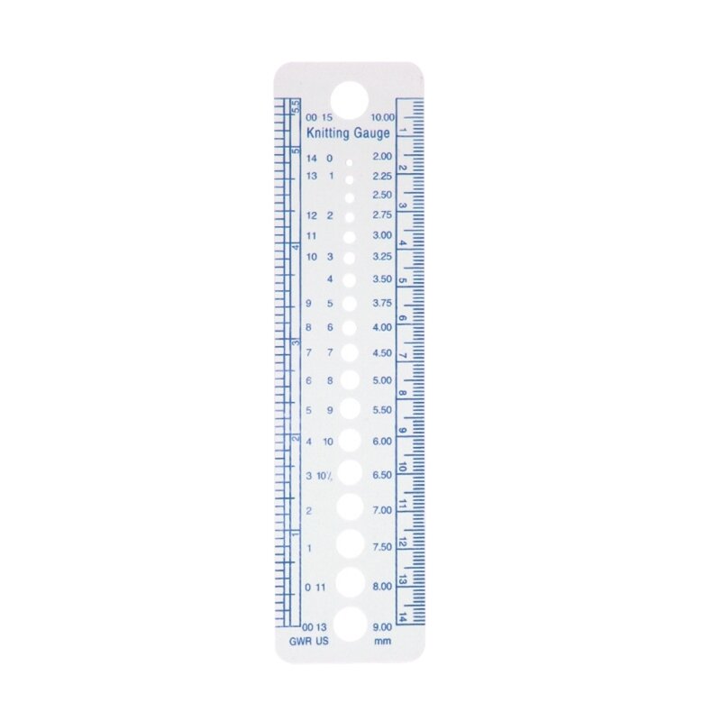 Multifunctional Knitting Needle Gauge Ruler Knitting Needle Measuring Tool