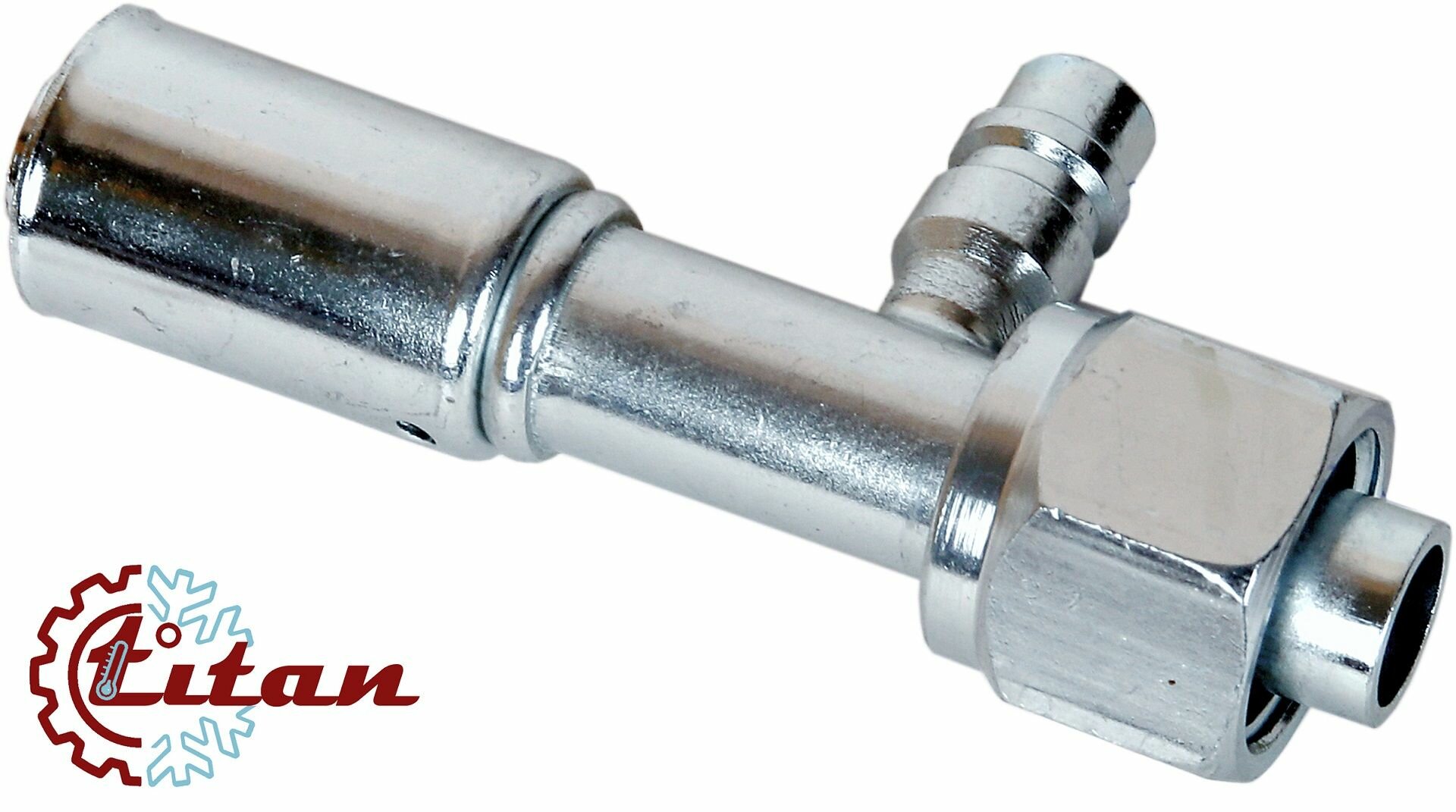 Фитинг стальной 10мм 1/2 №8х180 O-RING 3/4 -16UNF c зап. портом HP со стаканом, тонкост. шланг TITAN