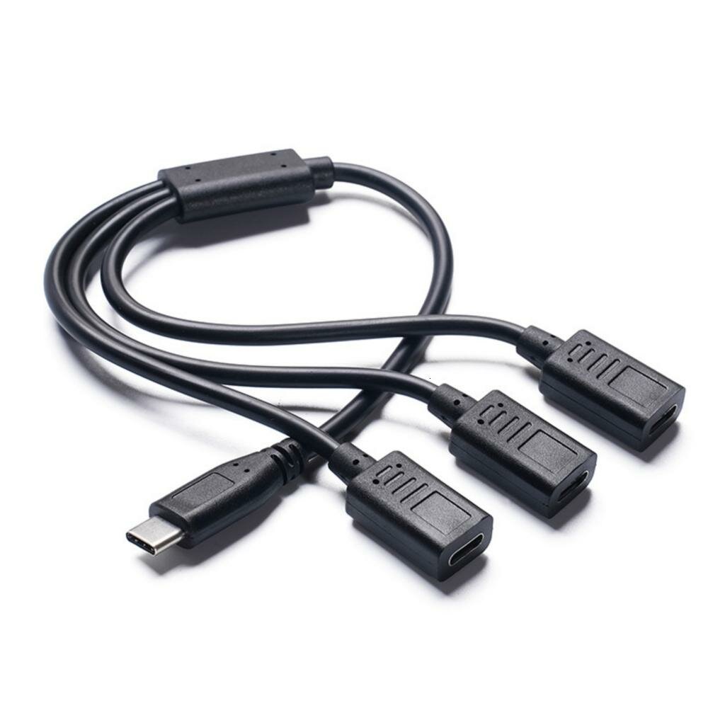Разветвитель USB-C, 30 см, 3 гнезда