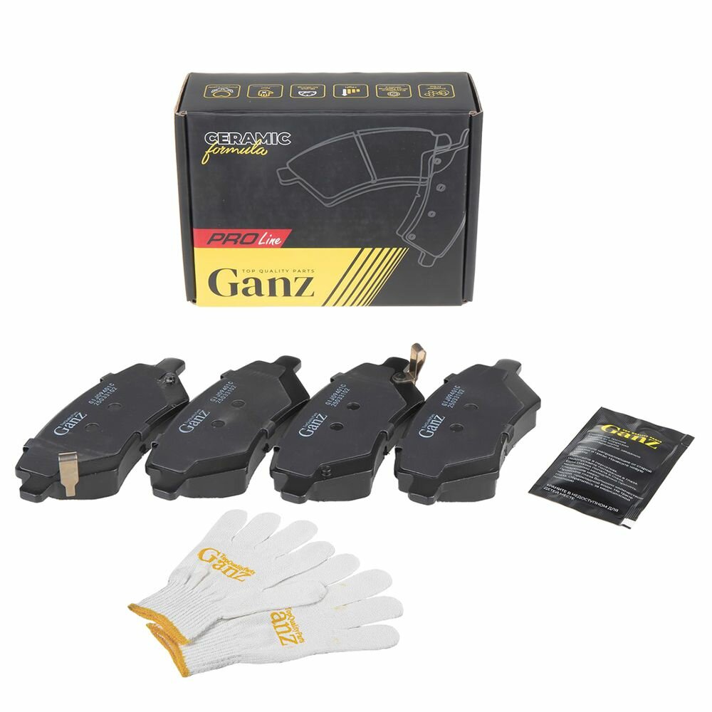 GANZ Колодки тормозные передние PRO-Line Ceramic для LIFAN X60/CHERY Tiggo/Amulet/Fora GIJ09401C
