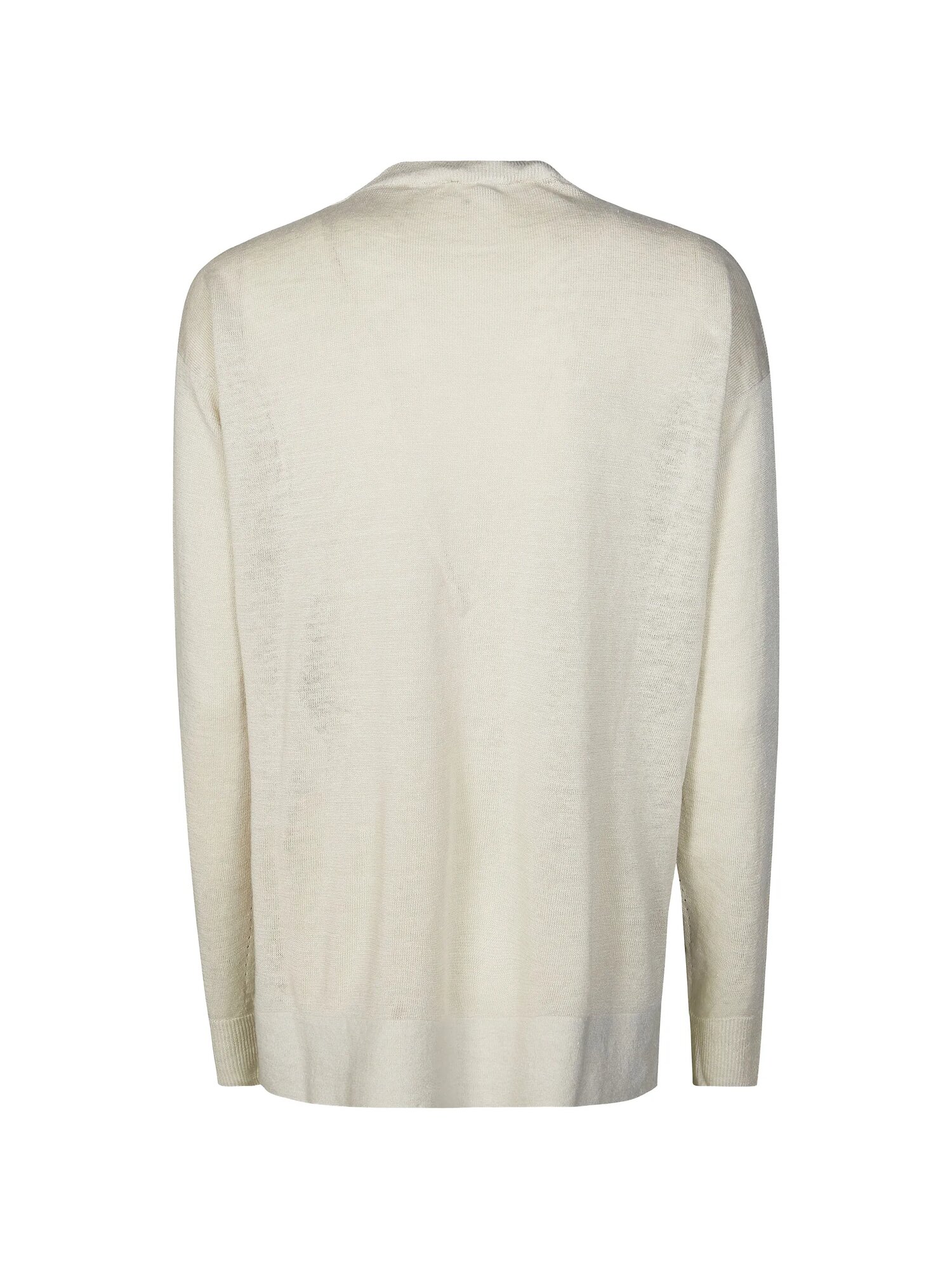 Свитер Max Mara Fine-knit drop-shoulder sweater, размер S, , бежевый/белый — фото 1