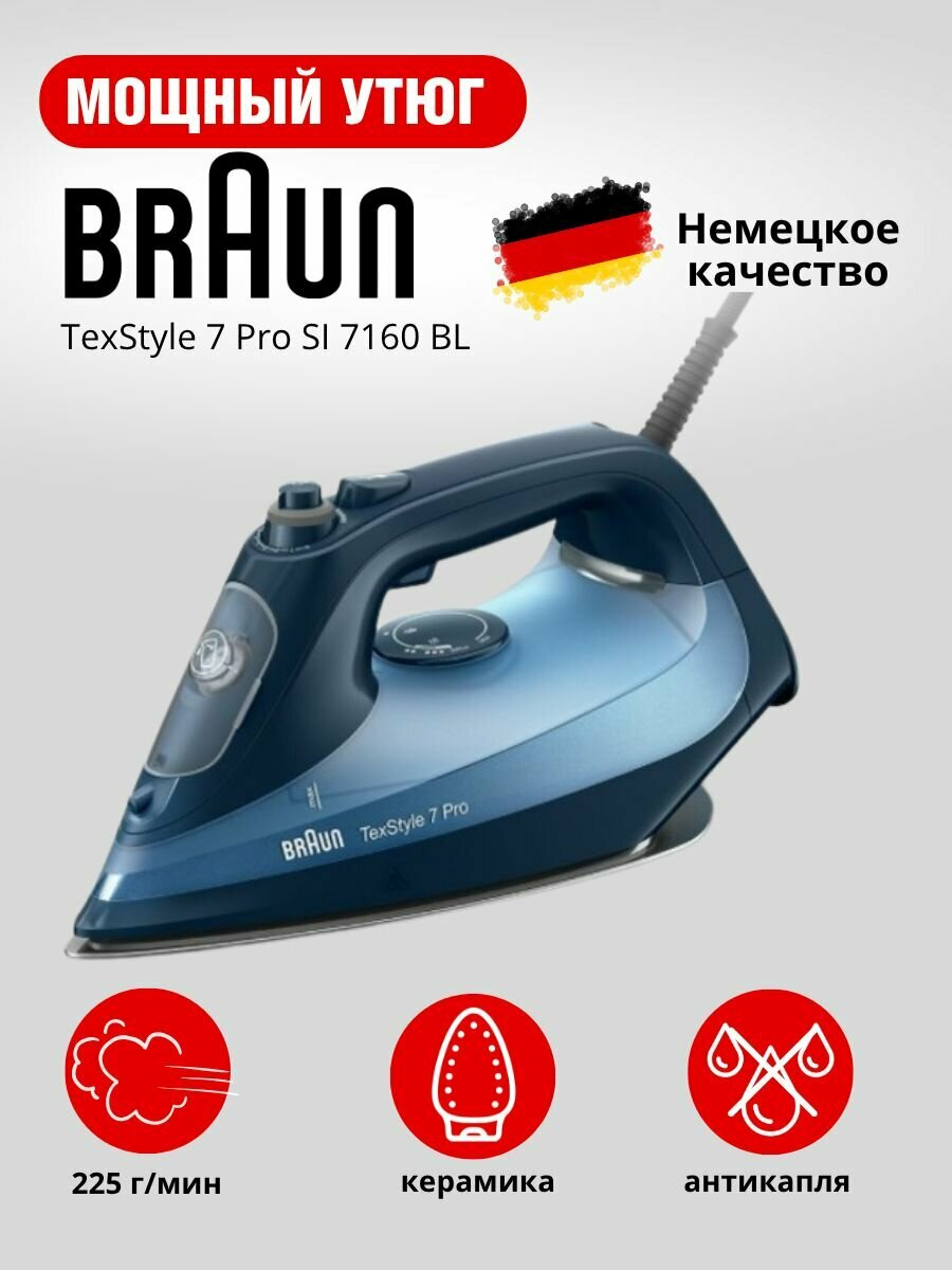 Утюг Braun TexStyle 7 Pro SI7160BL