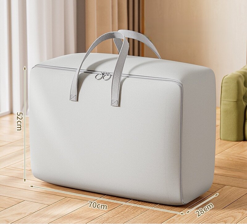 Сумка-чемодан Classic Grey, складная, для хранения, оксфорд, серая，Сумка для хранения