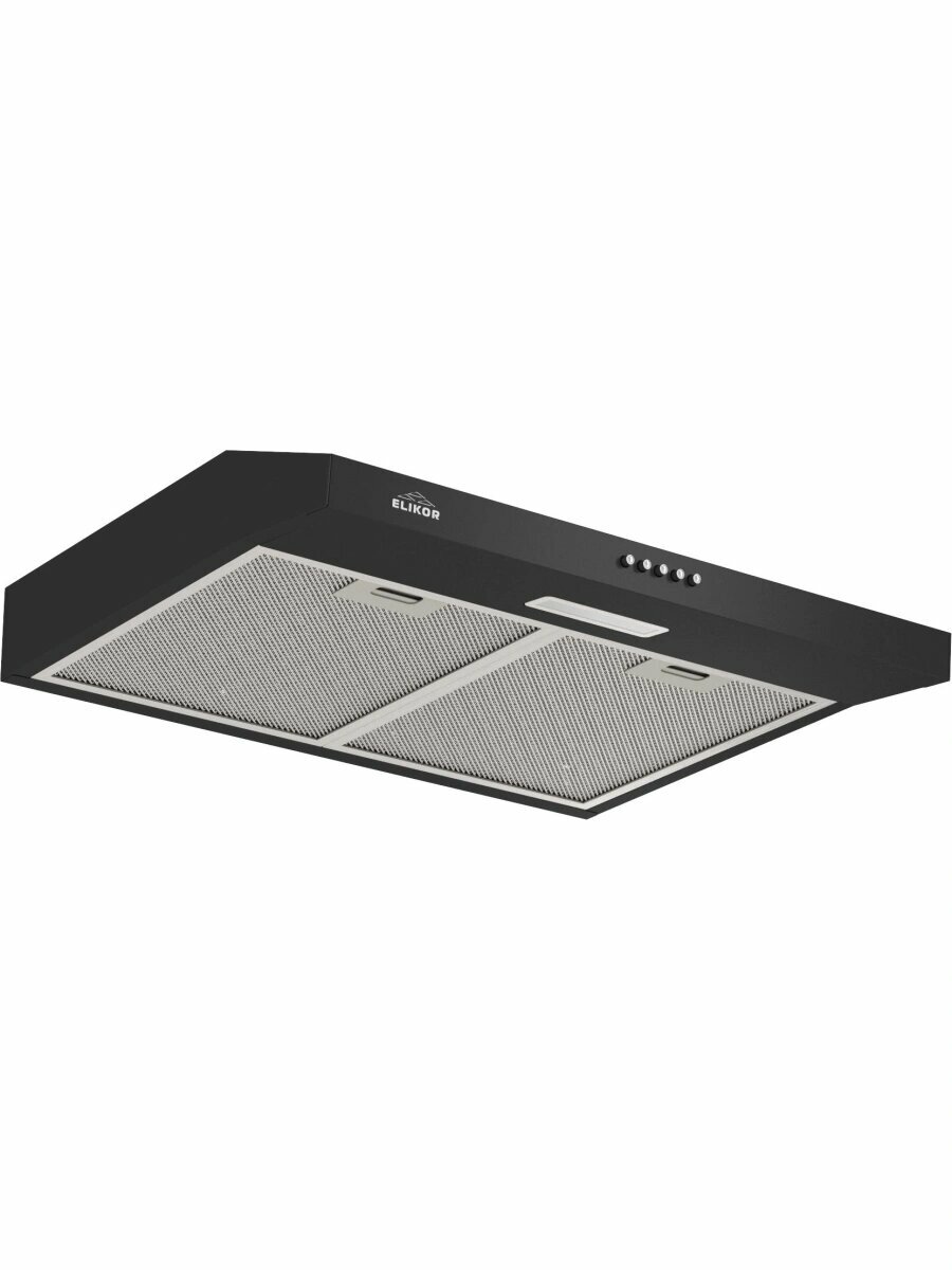 Вытяжка козырьковая Elikor Eco ONE 60 BK, управление кнопочное, черный [298169]