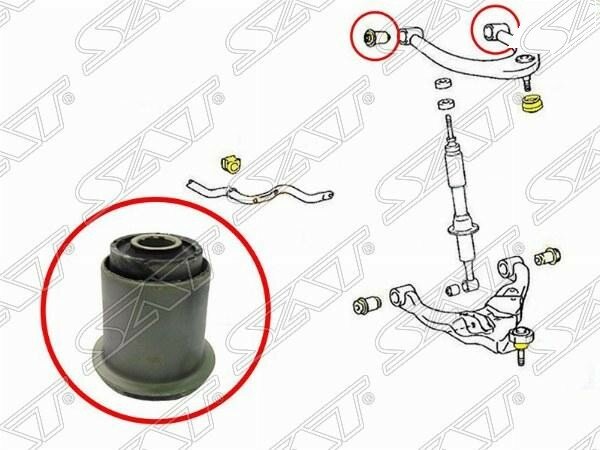 Сайлентблок SAT ST-48632-60020 рычага Toyota Hilux Pick Up 17-, Land Cruiser Prado 02-20