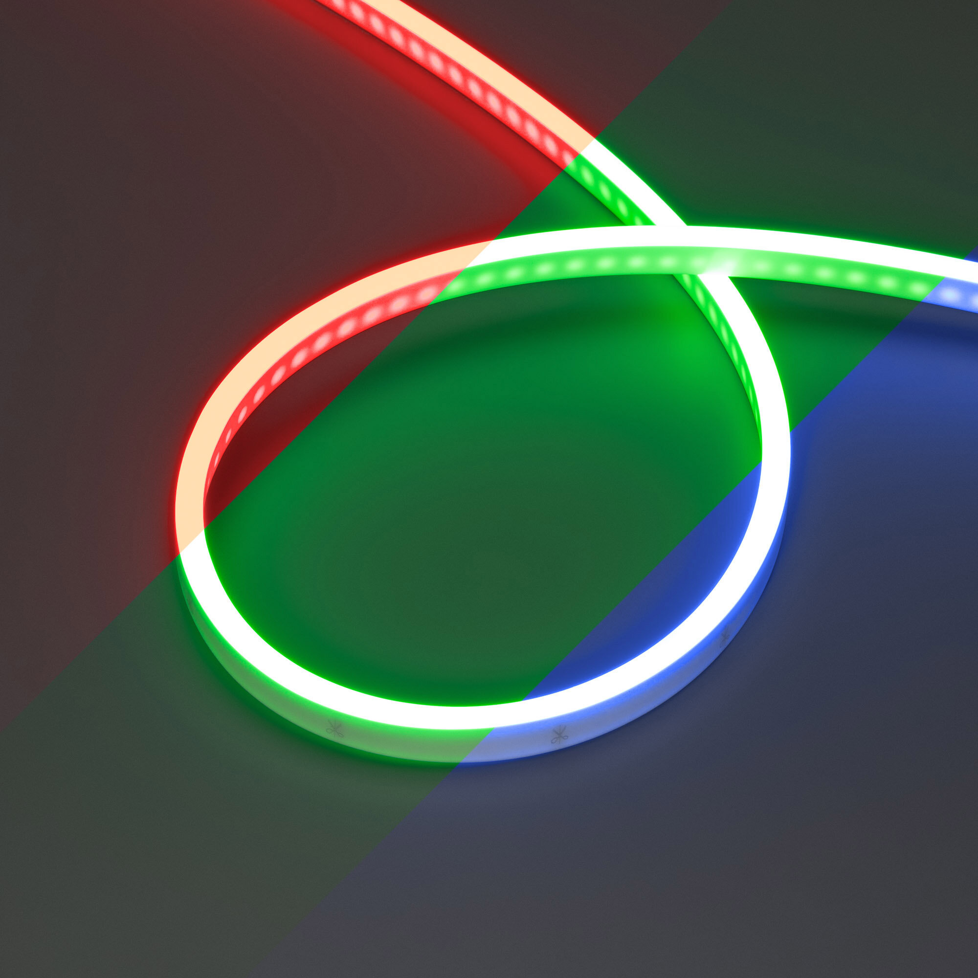 Лента герметичная WAVE-SIDE-PU-H120-06x12mm 24V RGB (8 W/m, IP68, 1m, wire x1) (Arlight, Вывод прямой, 3 года) 052594