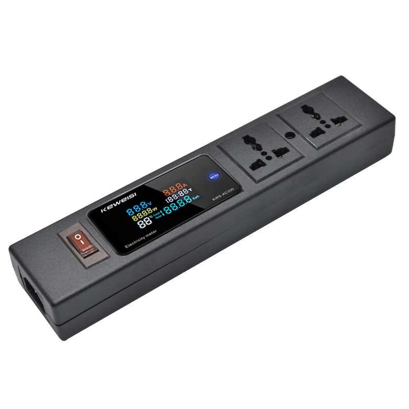 Удлинитель питания с вольтметром и амперметром, Socket