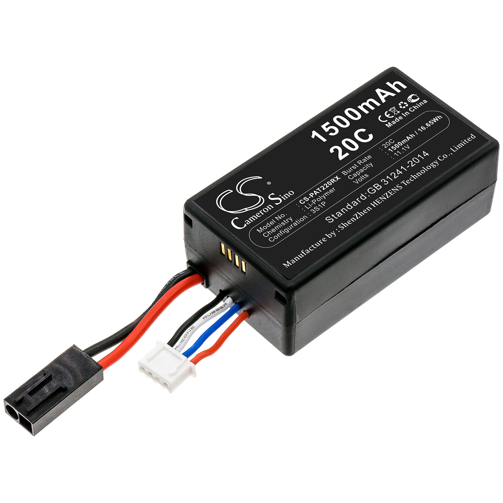 CS-PAT220RX Категория Дроны батарея Подходит для бренда Паррот Подходит модель AR.Drone 2.0 1500mAh / 16.65WhmAh 11.1V