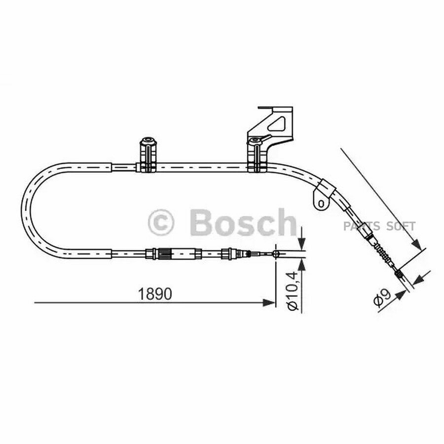 BOSCH 1987477804 Трос стоян торм ()