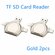 TF SD Card Reader, Gold 2pcs