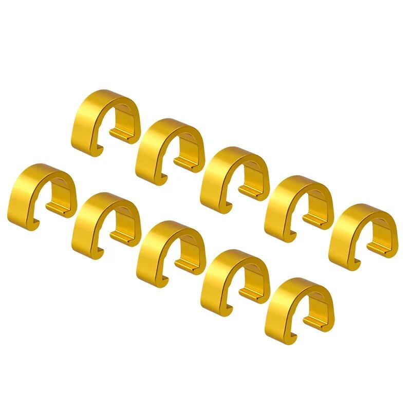 MUQZI Фиксирующие зажимы для троса велосипеда 10 шт Желтый, Gold