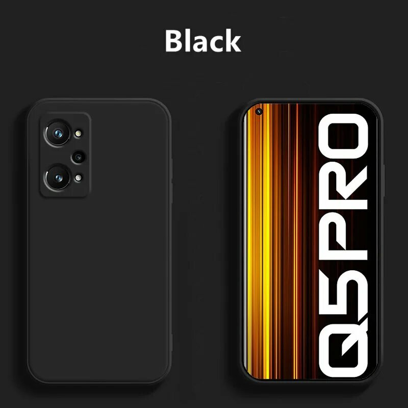 Чехол для Realme Q5 Pro, чехол для Realme Q5 Q5 Pro, защитный чехол Realme Q5 Pro, Черный, черный