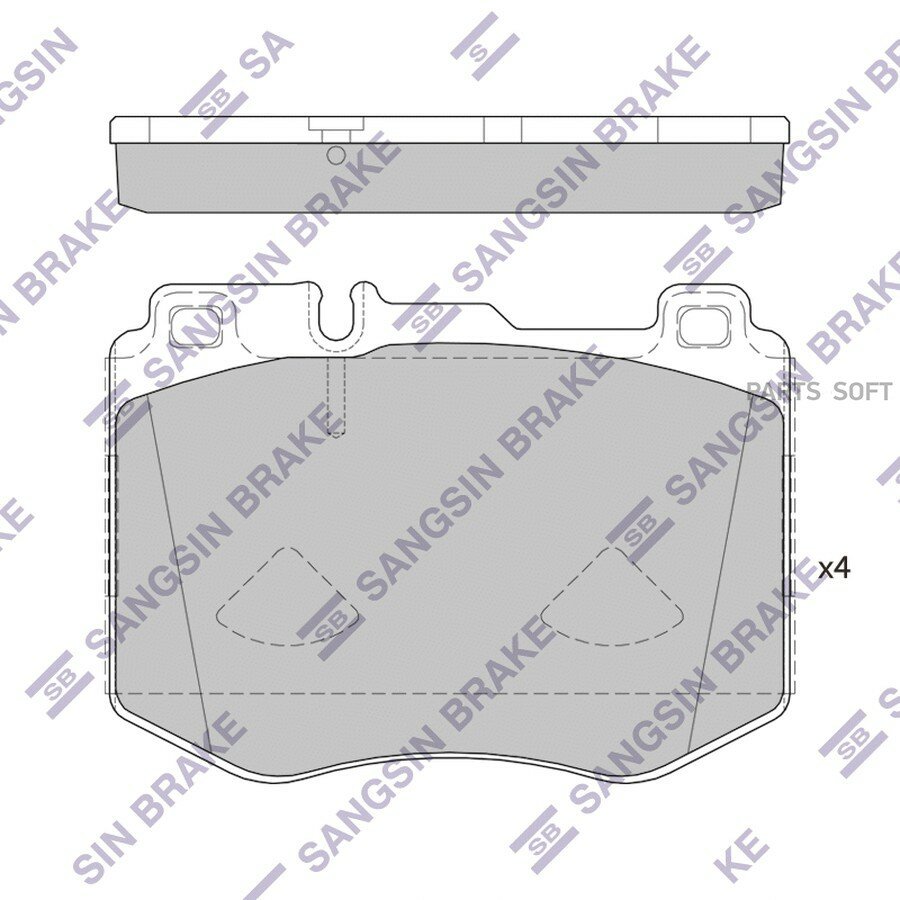 SANGSIN BRAKE SP4003 Колодки тормозные MERCEDES W205 14- передние
