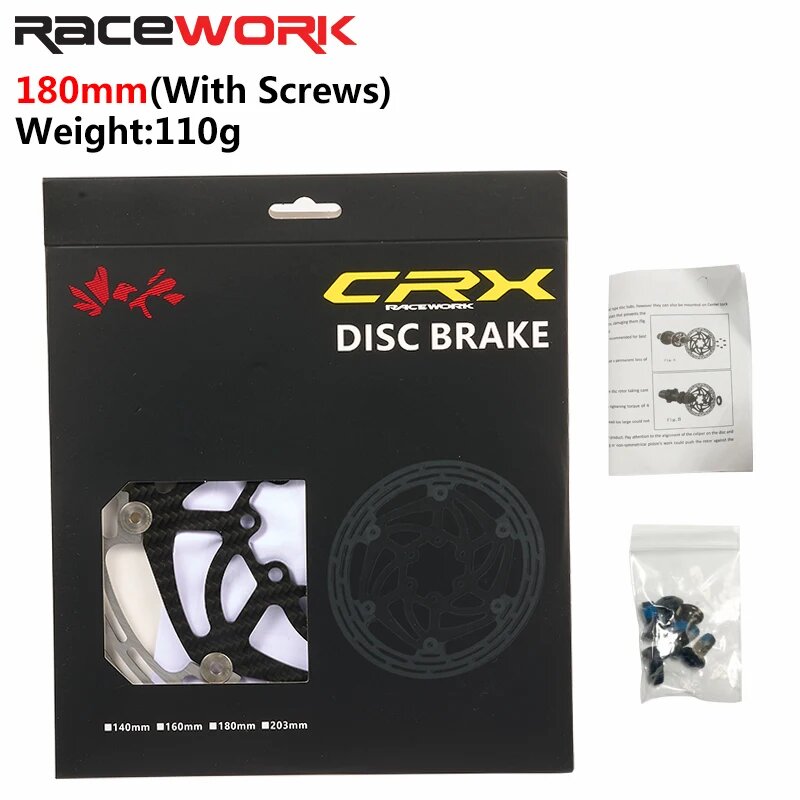 RACEWORK Карбоновый ротор тормоза для MTB и шоссейных велосипедов CRX 180mm