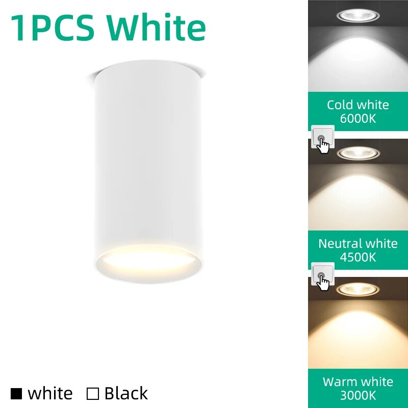 Встраиваемый светильник CANMEIJIA белый, GU10, 1 PCS White