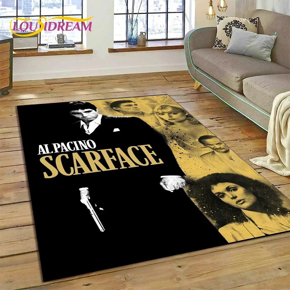 Коврик Scarface Tony 3D LOUSIDREAM Черный, 100x120cm( 39x47in ), 7