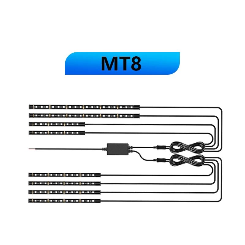 Светодиодная лента MT8 для мотоцикла, 12V, RGB, Color: 1 to 8