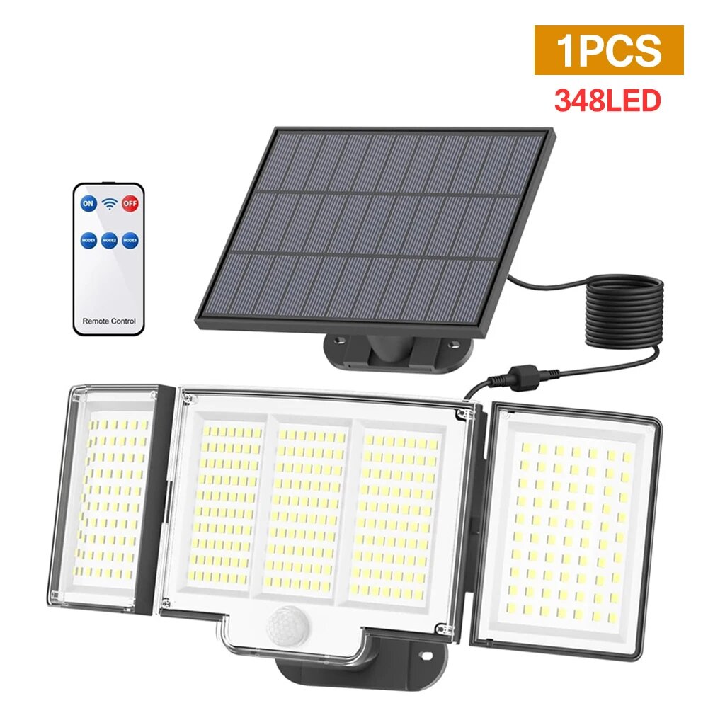 Солнечный светильник 348LED с датчиком движения
