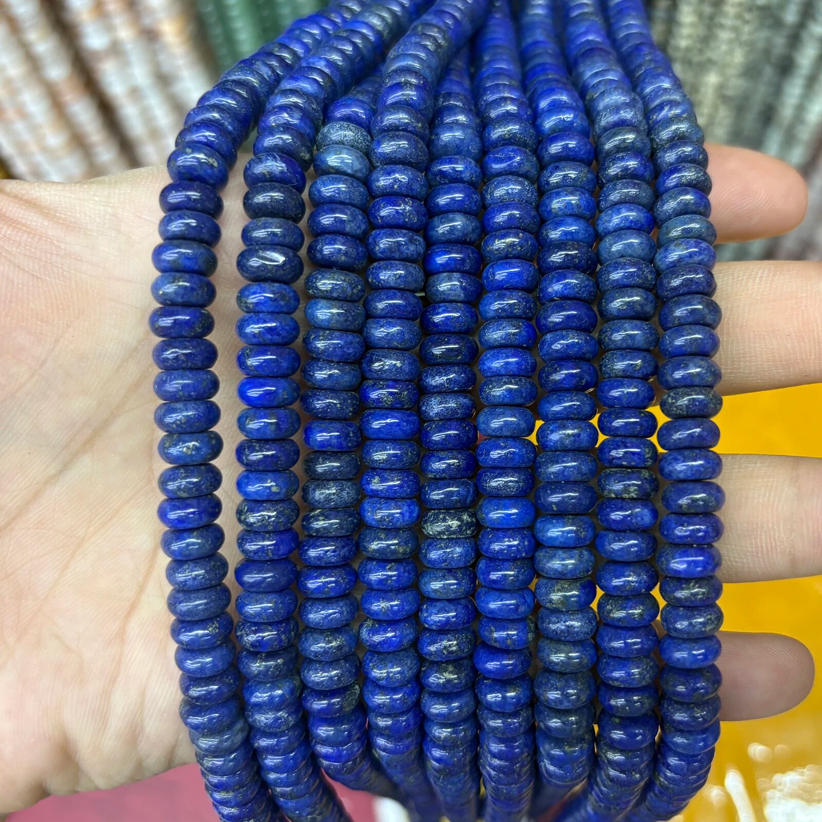 Бусины лазурит Super search 6x8 мм lapis lazuli